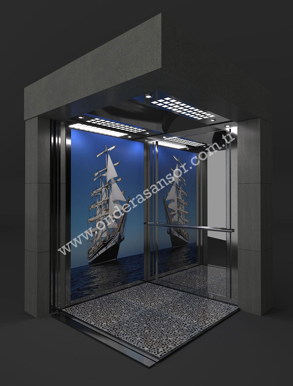 Aqua Arc Cam Asansör Kabini, Asansör Kabin Kapısı